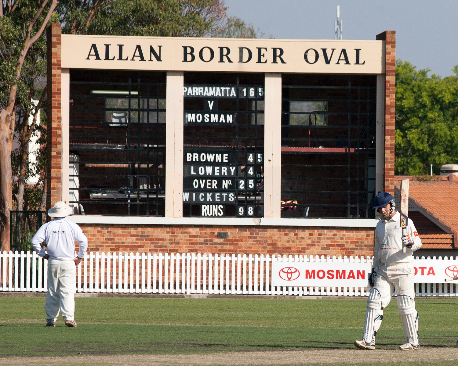 Mosman Cricket Ground (Allan Border Oval), New South Wales – Scoreboard ...