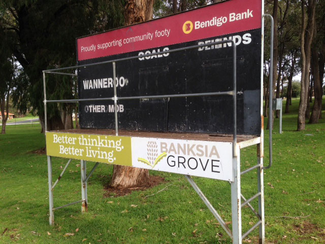 Wanneroo Showgrounds, Western Australia – Scoreboard pressure