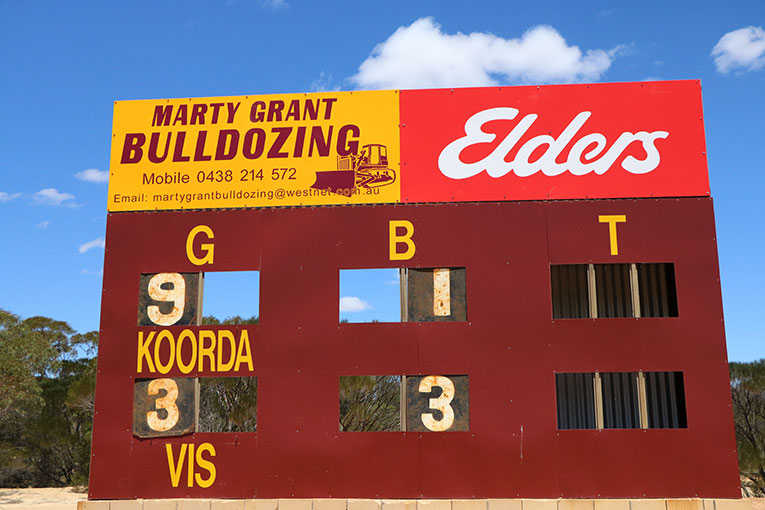Koorda, Western Australia – Scoreboard pressure