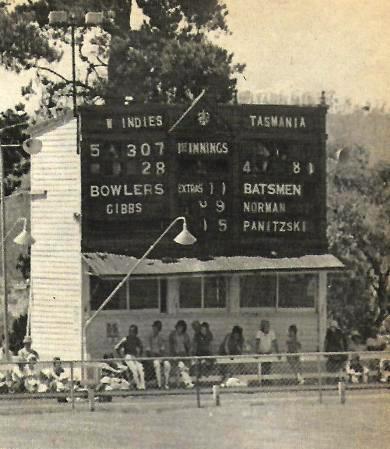 TCA Ground, Hobart, Tasmania, 1976 – Scoreboard pressure