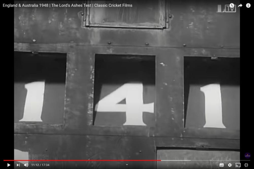 1948 Lord’s Test, England – Scoreboard pressure
