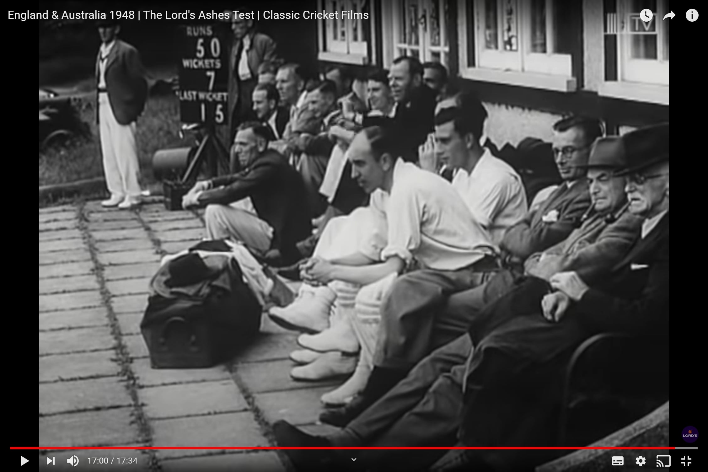 1948 Lord’s Test, England – Scoreboard pressure