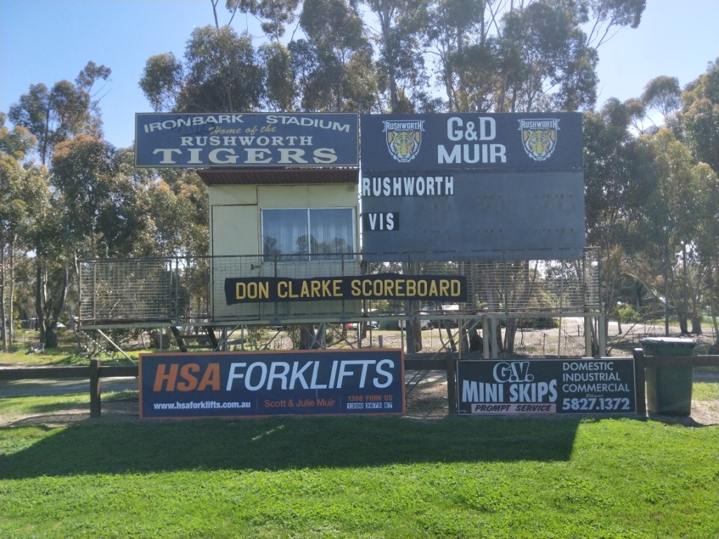 Ironbark Stadium, Rushworth, Victoria – Scoreboard pressure